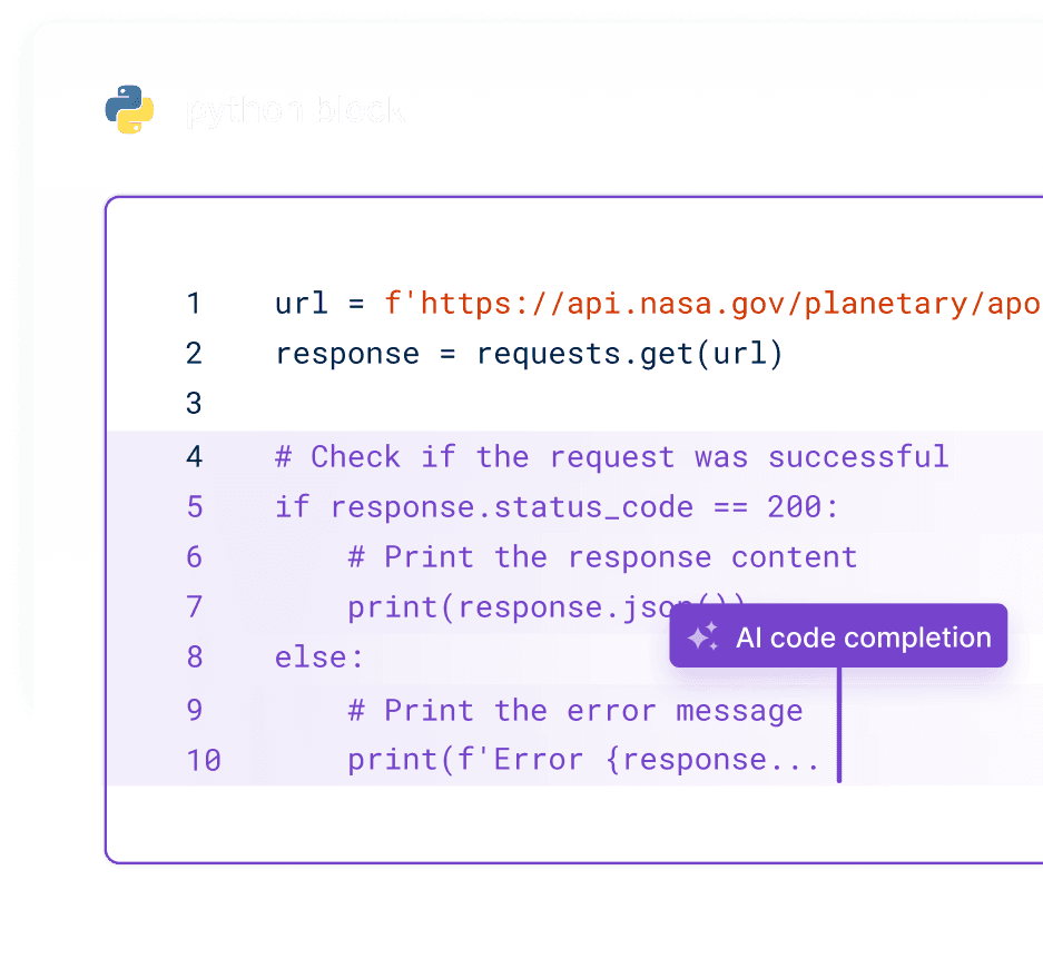 Deepnote AI - contextual AI help for all your data projects